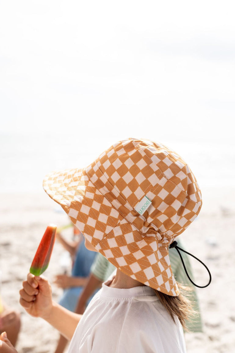 Checkmate Wide Brim Bucket Hat | Bucket Hats | Acorn Kids Sun Hats ...