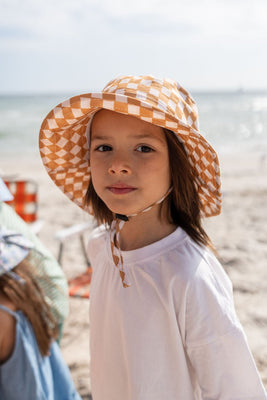 Checkmate Wide Brim Bucket Hat | Bucket Hats | Acorn Kids Sun Hats ...