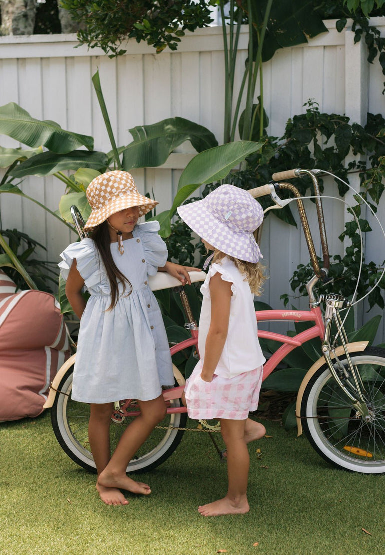 Checkmate Wide Brim Bucket Hat | Bucket Hats | Acorn Kids Sun Hats ...