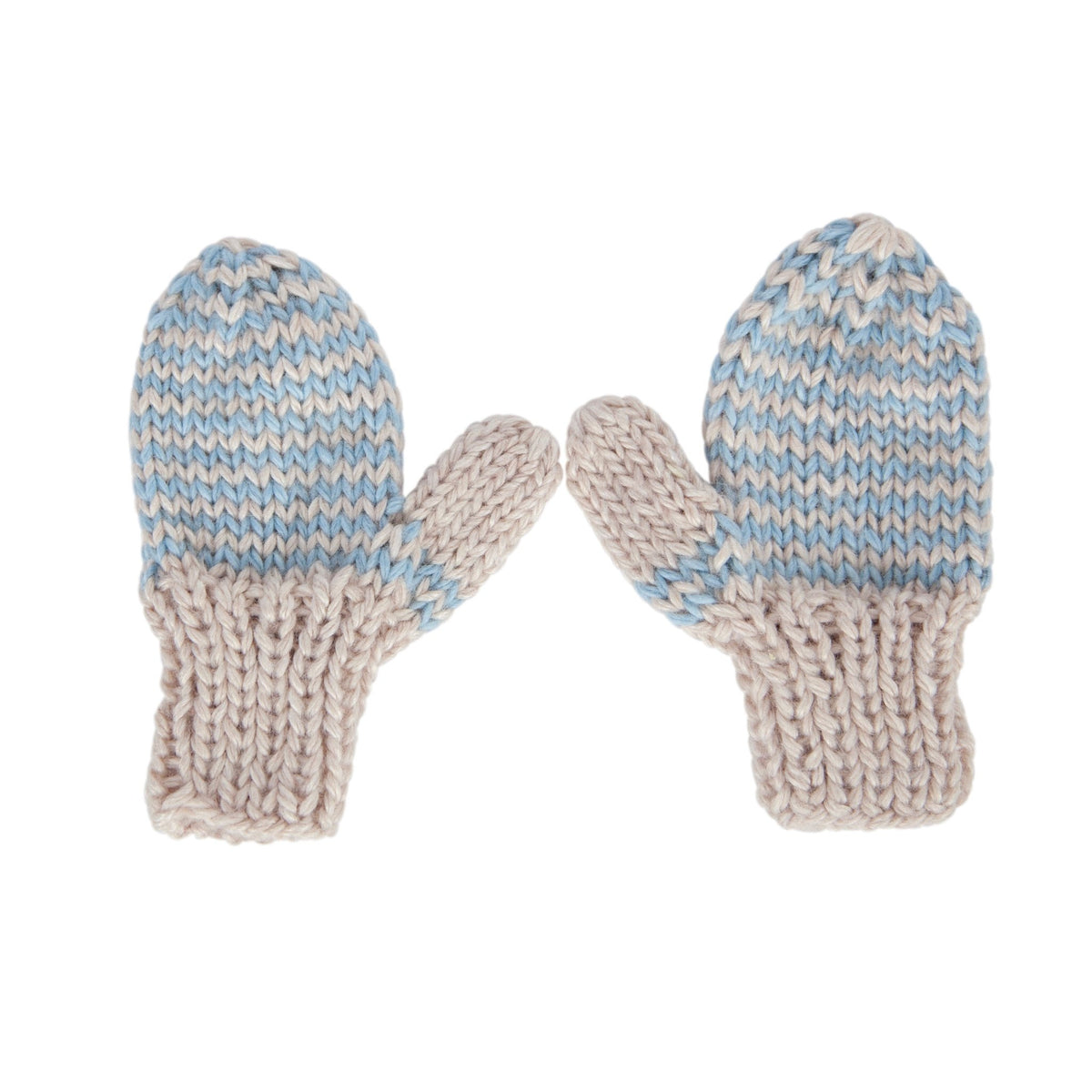 Flopsy Mittens Blue and Oatmeal |Handknitted Mittens | Acorn Kids ...