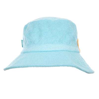 Light Blue Terry Towelling Bucket Hat | Acorn Kids Sun Hats | Acorn Kids