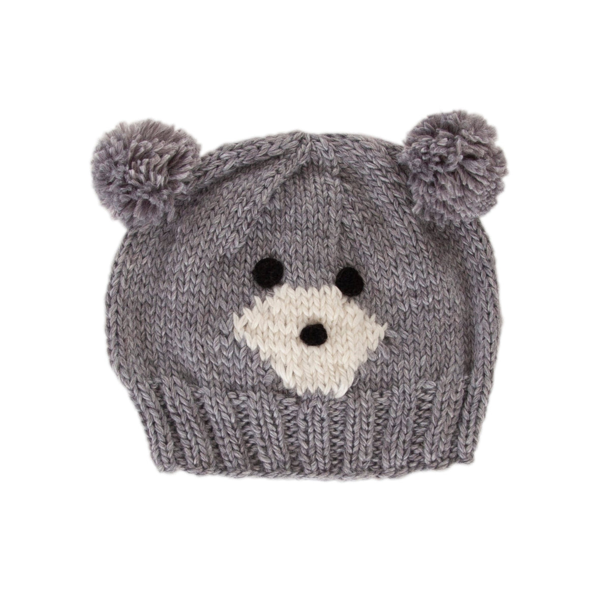 Bear Face Beanie Grey | Kids Winter Beanies | Acorn Kids Winter Hats ...