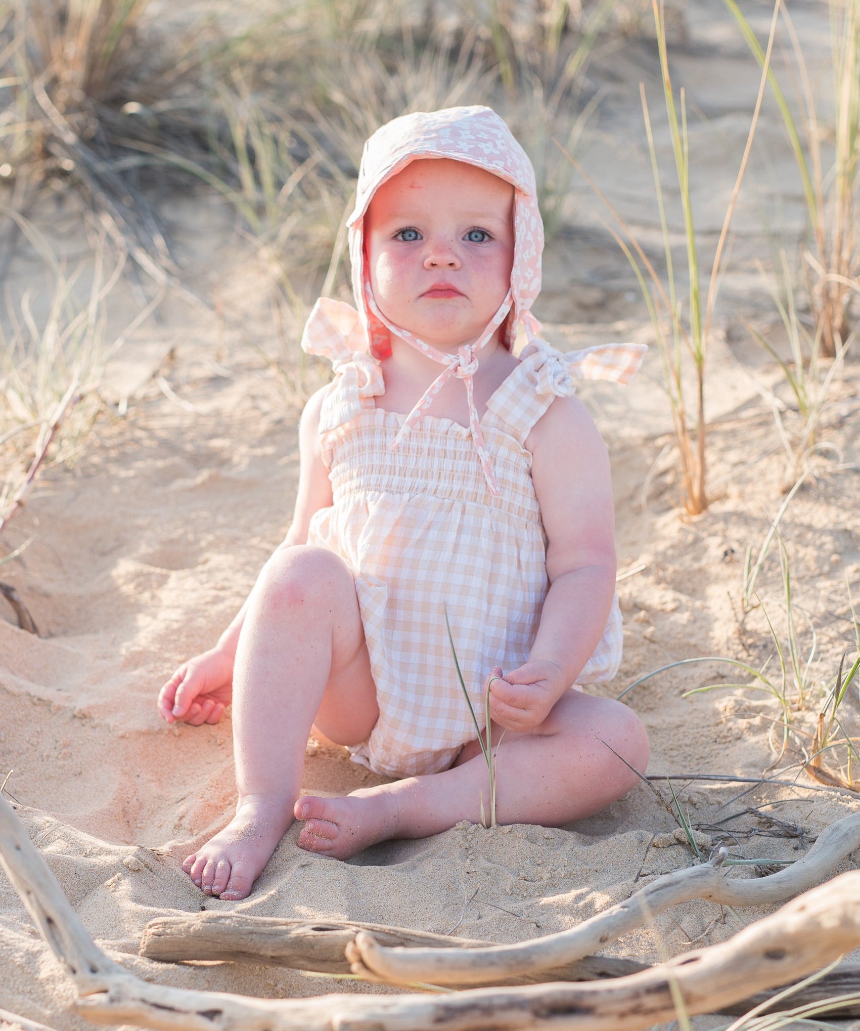 Camille Baby Flap Cap | Acorn Kids Baby Flap Caps– Acorn Kids Accessories