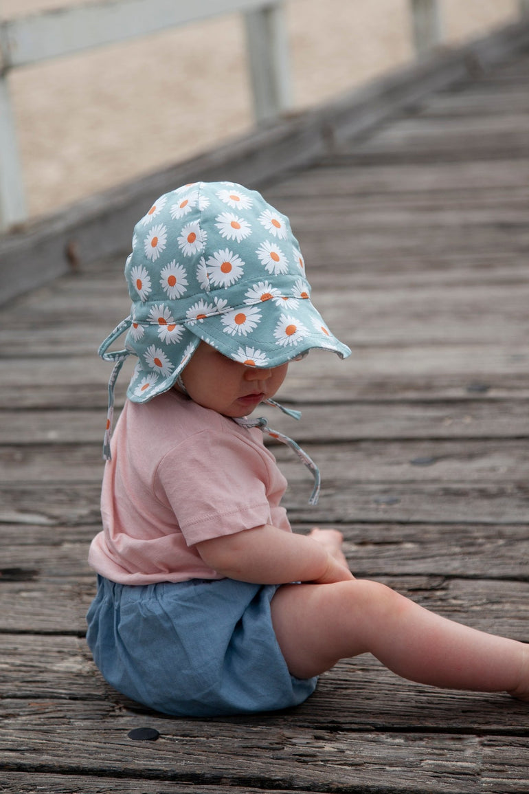 Daisy Baby Flap Cap | Acorn Kids Baby Flap Cap– Acorn Kids Accessories