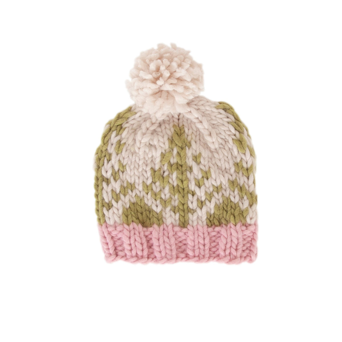 Forest Beanie Green and Pink | Kids Beanies | Acorn Kids Winter Hats ...